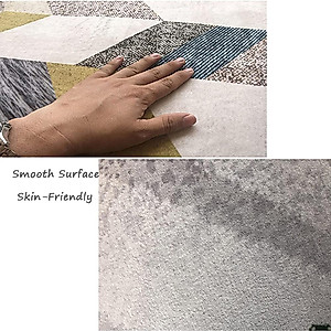 Decorative Round Rug with Pattern,Office Chair Mat Protector for Hardwood Tile Floor,Carpet Chair Mat Soft Area Rugs for Study Living Room,Multi-Purpose Anti-Slip Desk Chair Mat