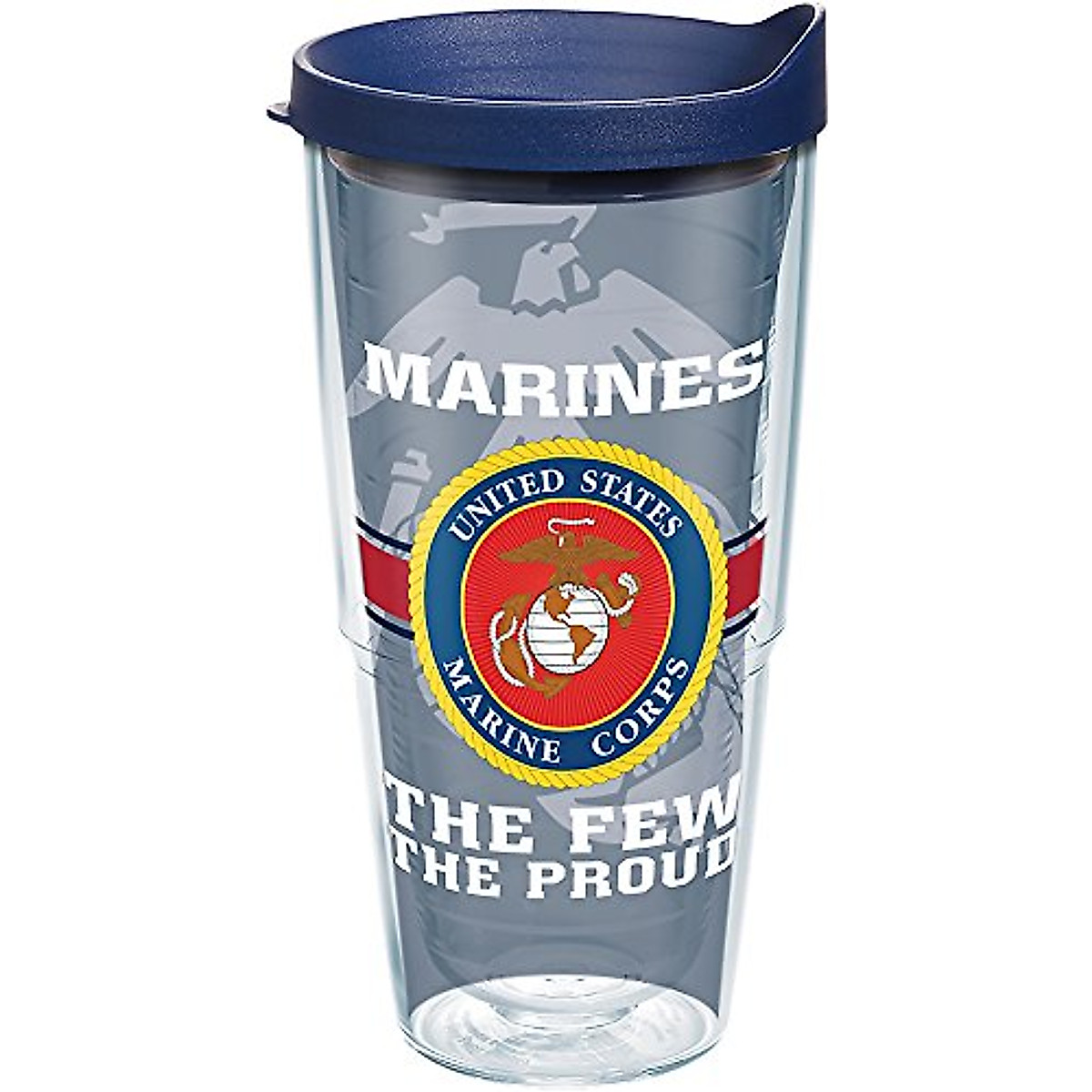Tervis Marines Made in USA Double Walled Insulated Tumbler Travel Cup Keeps Drinks Cold & Hot, 24oz, Pride