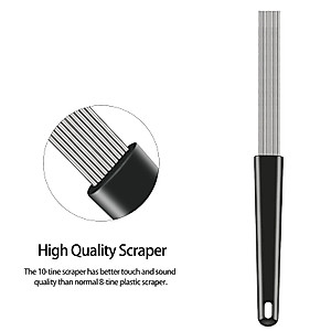 EASTROCK Guiro Scraper Latin Percussion Comb-Style Scraper 12 Inch Professional Scraper Replacement for Various Percussion Instruments
