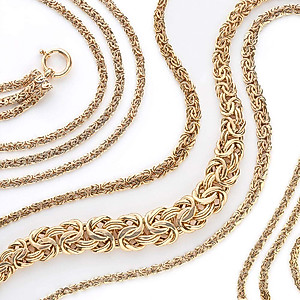 Ross-Simons 18kt Gold Over Sterling 3-Row Byzantine Bracelet. 8 inches