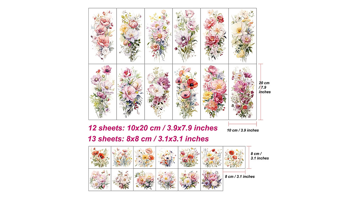 Everjoy Flower Temporary Tattoo Sleeves - Waterproof Designs