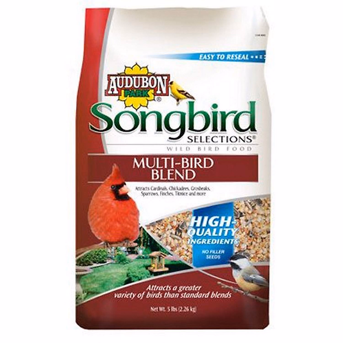 Songbird Selections 11985 Multi-Bird Seed Blend Wild Bird Food Bag, 5-Pound