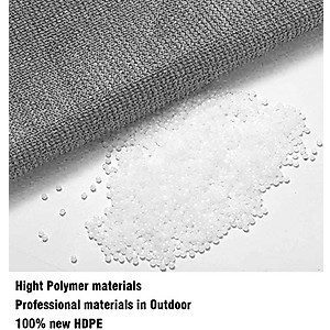 Rectangle Sun Shade Sail Canopy, 6' x 8' Patio Shade Cloth Outdoor Cover - Sunshade Fabric Awning Shelter for Pergola Backyard Garden Carport (Grey)