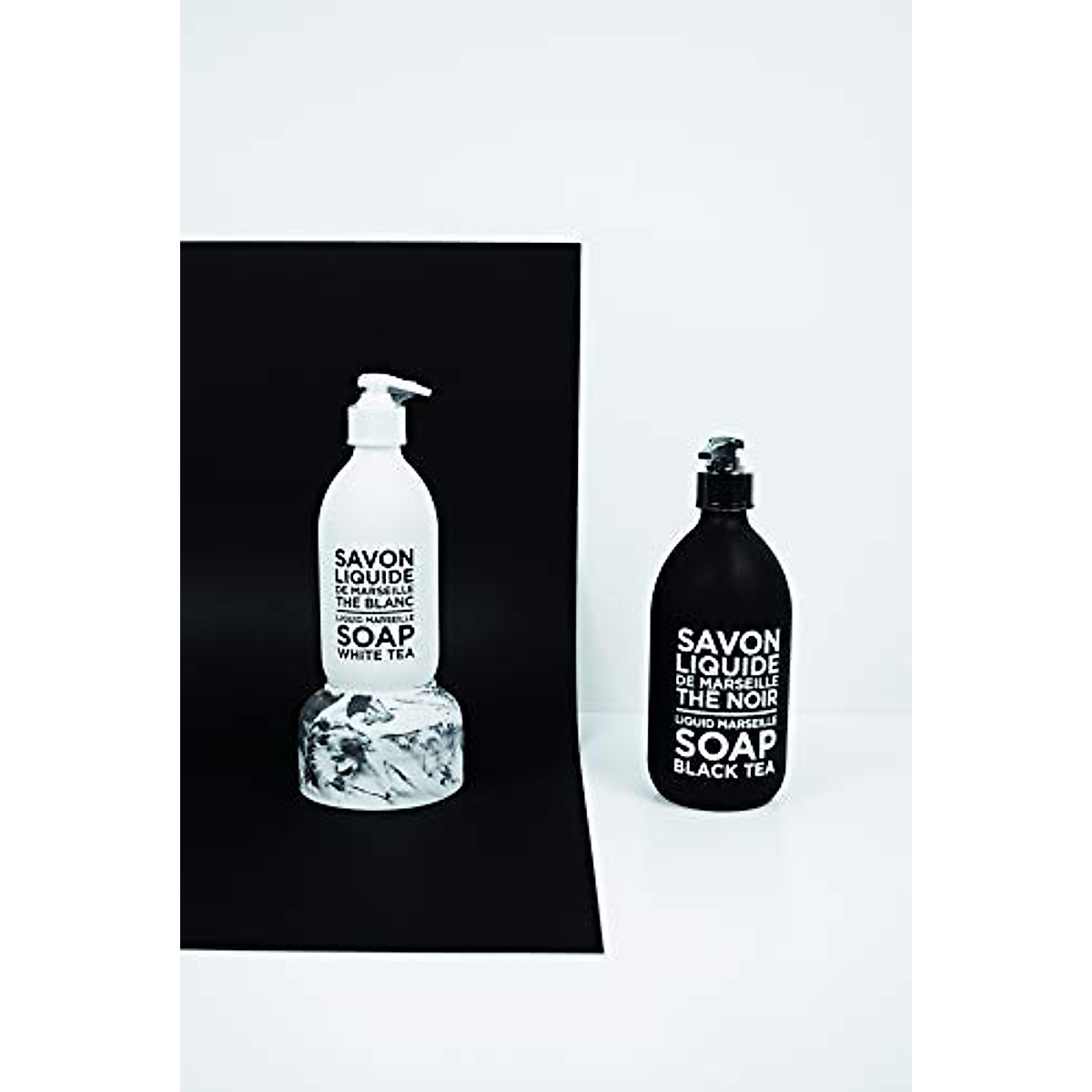 Compagnie de Provence Savon de Marseille Extra Pure Liquid Soap - White Tea - 16.9 Fl Oz Glass Pump Bottle