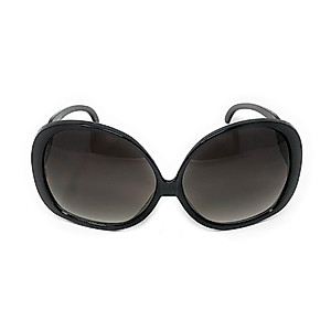 WebDeals - Oversized XL Womens Sunglasses Vintage Style Designer Inspired (Round, Black Gradient), X-Large