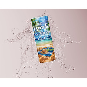 Casitika Beach Tumbler For Summer Trip. 20 Oz Beach Gifts For Women. Ocean Themed Favors. The Beach Is Calling And I Must Go.