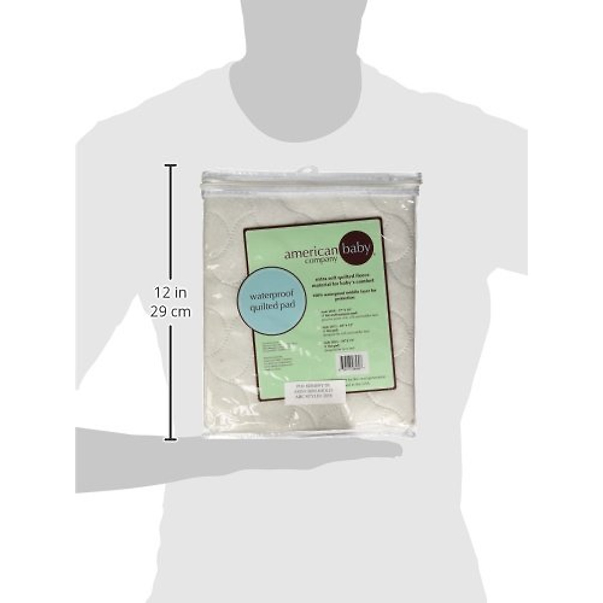 American Baby Company Waterproof Flat Reusable Multi-use Pad Protector, Quilt-Like Multi-use Protective Mattress Pad Cover for Babies, Adults and Pets, White, 27" x 36"