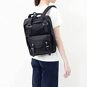 Doughnut Macaroon Gamescape Series 16L Travel School Ladies College Girls Lightweight Commuter Casual Daypacks Bag Backpack (Black)