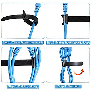 120PCS Reusable Cable Ties Black Cable Management Cord Organizer 6 Inch Wire Straps for Home Office Data Centers USB Desk Electronics Accessories Organizing