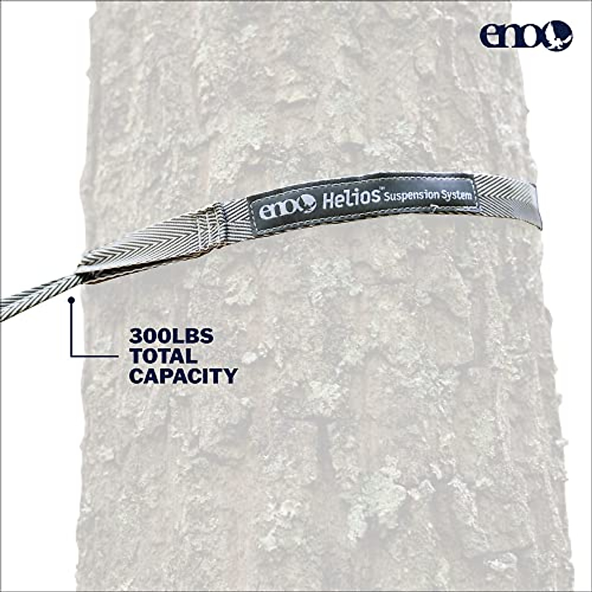 ENO, Eagles Nest Outfitters Helios Ultralight Hammock Straps Suspension System with Storage Bag, 300 LB Capacity, 8' 1" x 1"