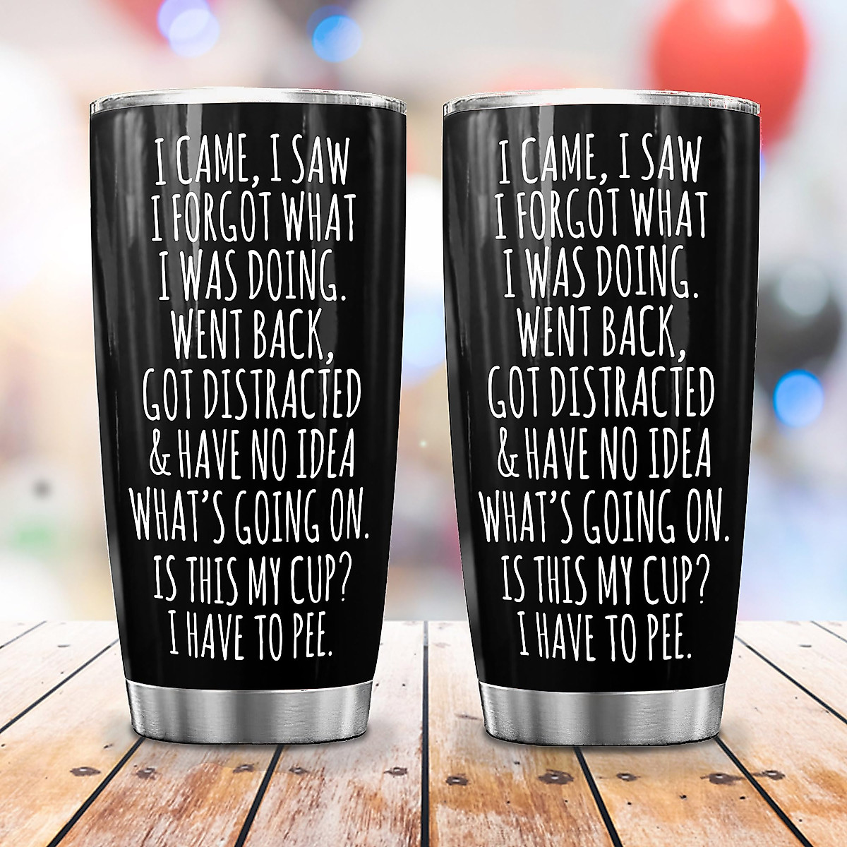 20oz Tumbler With Lid I Came I Saw I Forgot Coffee Mug – Funny Birthday Gifts for Old People Senior Citizens Elderly Grandpa Dad Senior Friends Old Guy Insulated Stainless Steel Tumblers Travel Mug