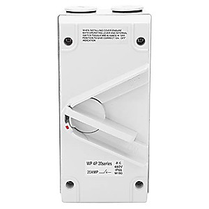 Walfront 3Phase 4Stage Waterproof Isolation Switch AC440V Dustproof Manual Industrial Supplies 20A/35A/63A(CF-4P20A), Switch