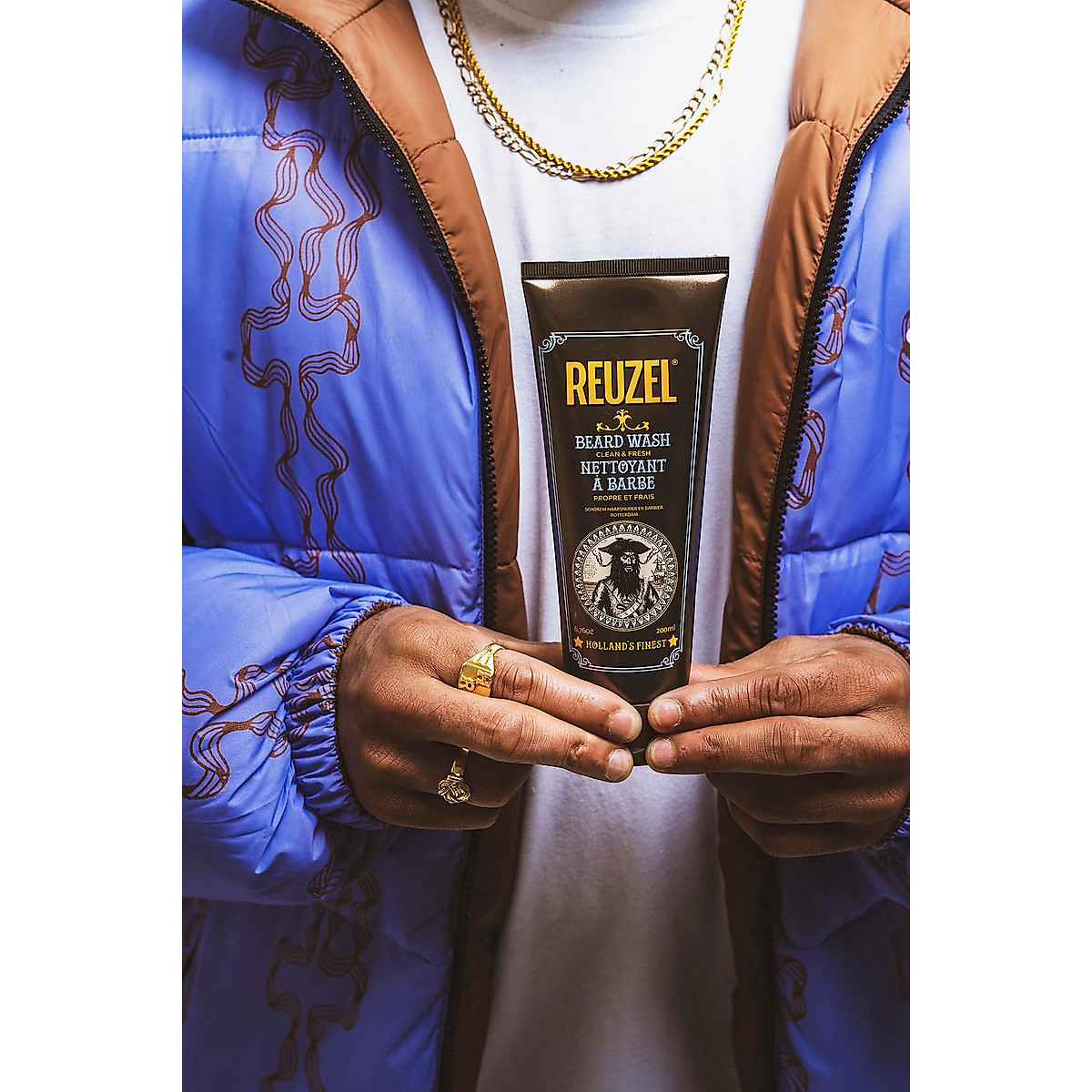 Reuzel Clean and Fresh Beard Wash, Men's Beard Wash, 6.76 oz