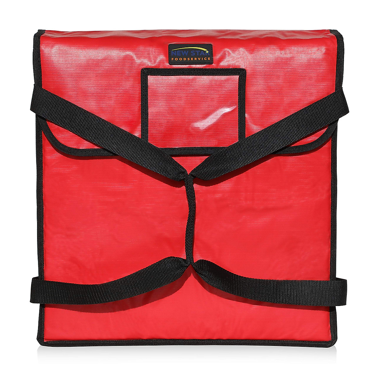 New Star Foodservice 50073 Insulated Pizza Delivery Bag, 18" by 18" by 5", Red