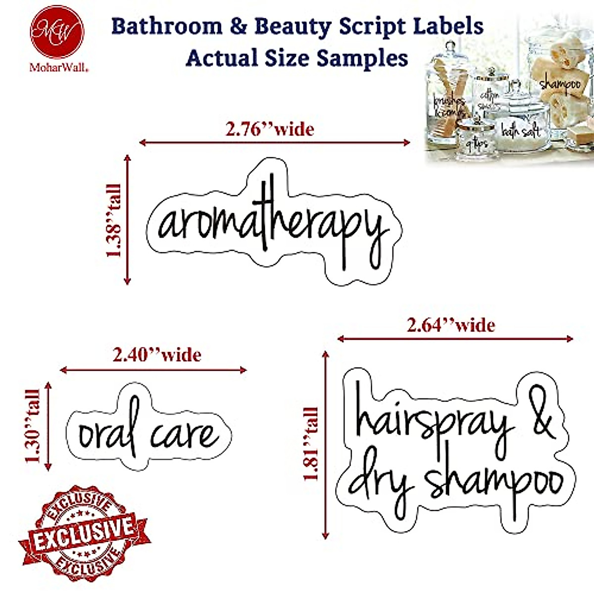Bathroom Labels The Home Edit Labels Bathroom Labels for Containers Organization Stickers 149 Pcs Word Bath, Beauty & Makeup Preprinted Stickers Waterproof Decals