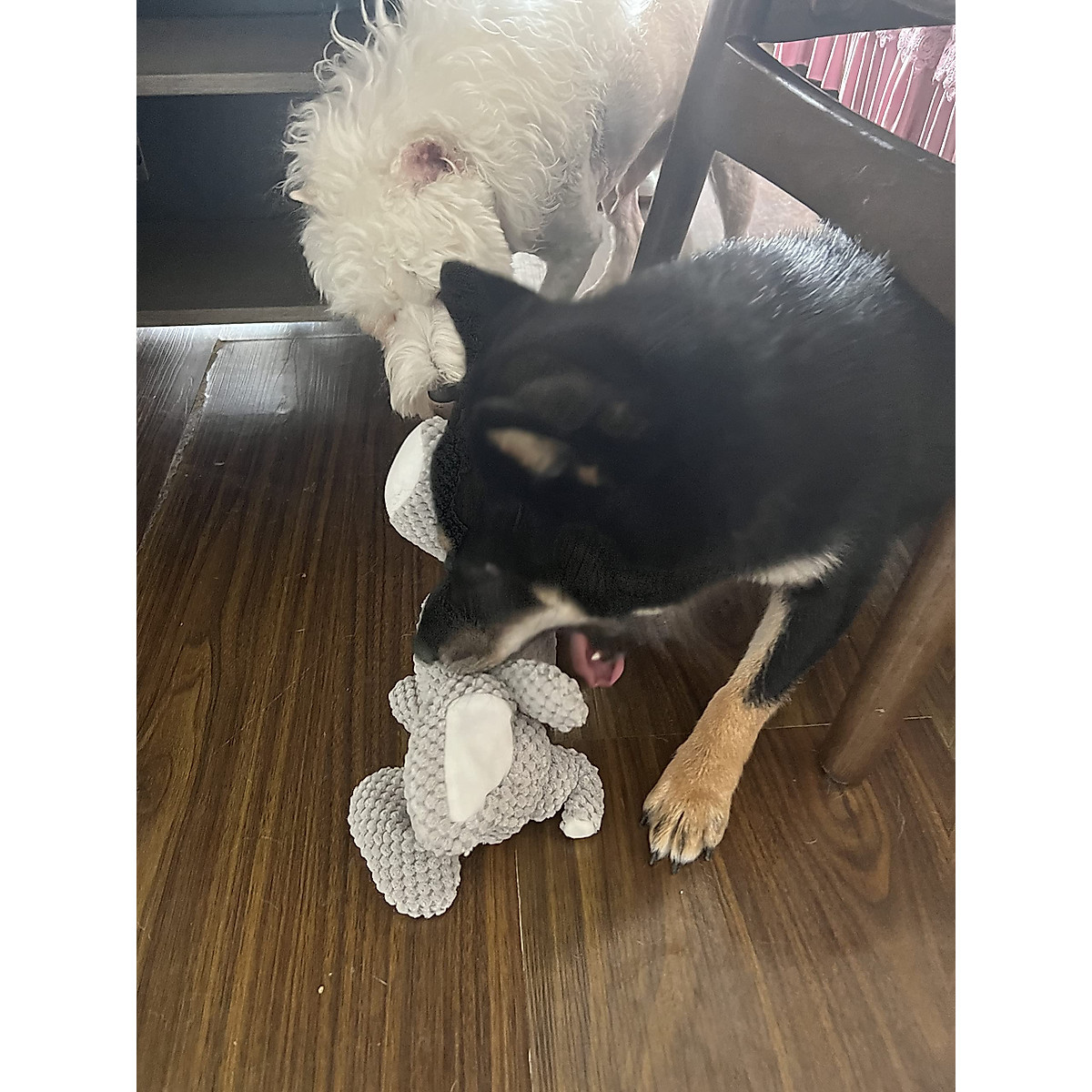 CIXOXIZ Squeaky Dog Toys,Durable Stuffed Pet Toys,Stuffed Pet Toy,Plush Corduroy Dog Toy,Elephant Squeaky Plush Dog Toy, Durable Plush Dog Toy,Chew Guard Toy,Dog Chew Toys,Cotton Rope Dog Toy