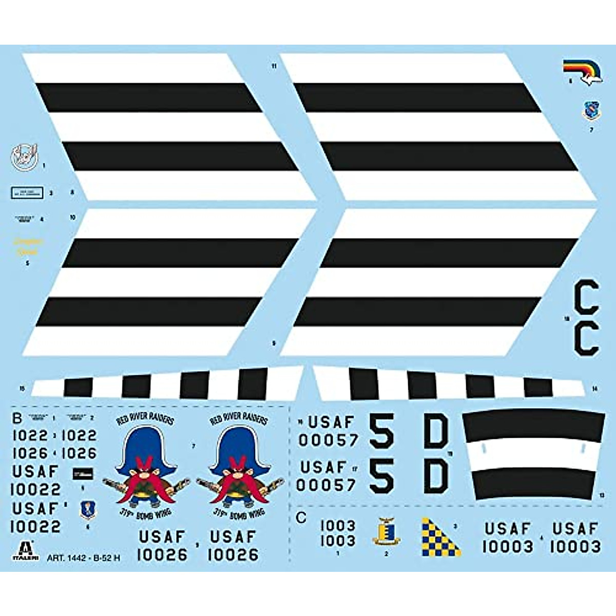 Italeri ITA1442 1:72 B-52H Stratofortress [Model Building Kit], Multi-Color