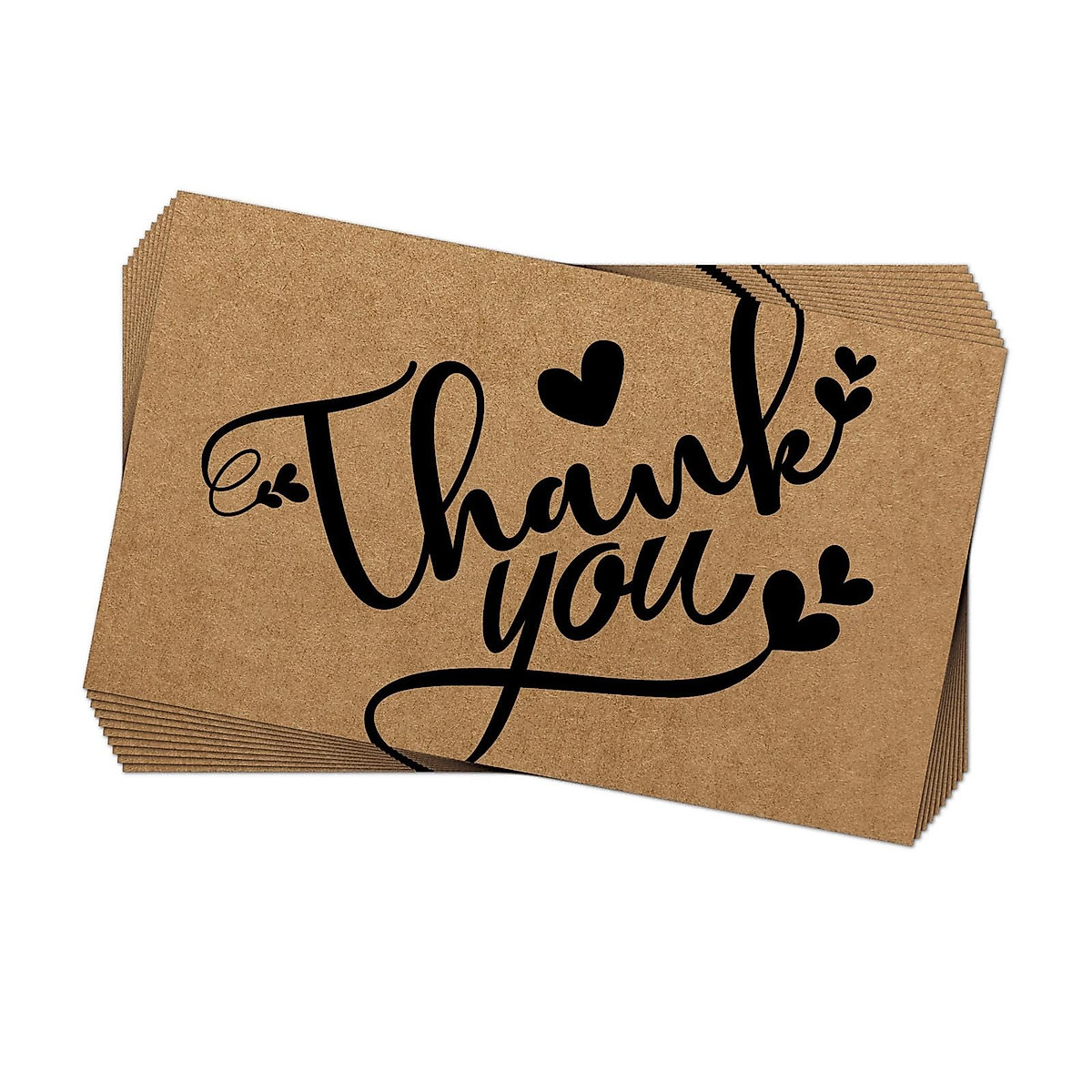 YPBEW Set Of 50 Thank You Cards Elegant Blank Inside For Order Business Cards Small Gift Cards For Shop Keeper