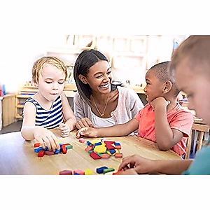 hand2mind Foam Pattern Blocks, Foam Shapes, Geometric Shapes for Kids, Pattern Play, Toddler Pattern Blocks, Shapes for Kindergarten, 3D Shapes Manipulatives, Sorting Math (Set of 250)