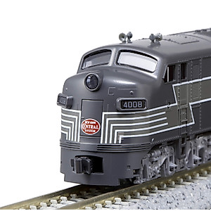 Kato USA Model Train Products N Scale EMD F7A 2 Locomotive Set - New York Central #4008, 4022 (106-0440) Grey