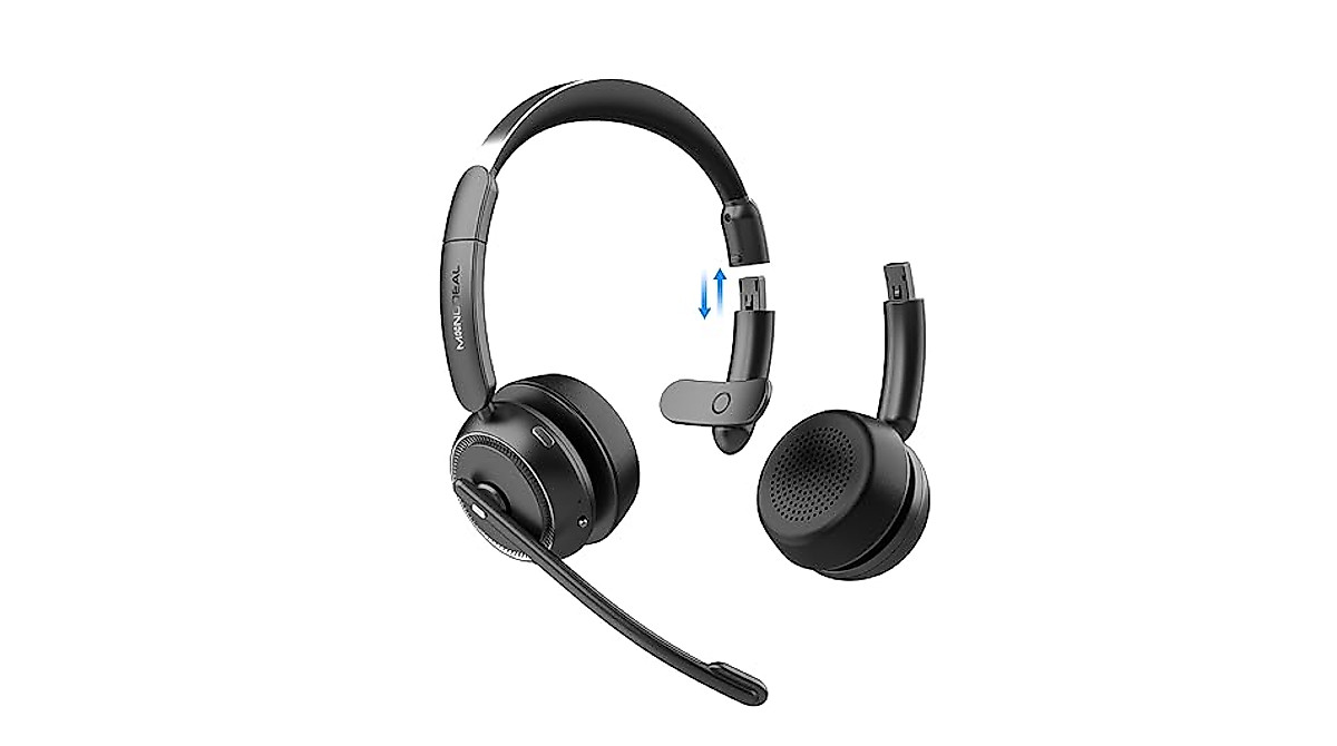 MONODEAL Bluetooth Headset V5.2 - AI Noise Cancelling