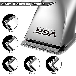 VGR Hair Clippers, Professional Hair Cutting Kit for Men, USB Cord/Cordless Rechargeable Hair Trimmer Set with LED Display, Model V-069