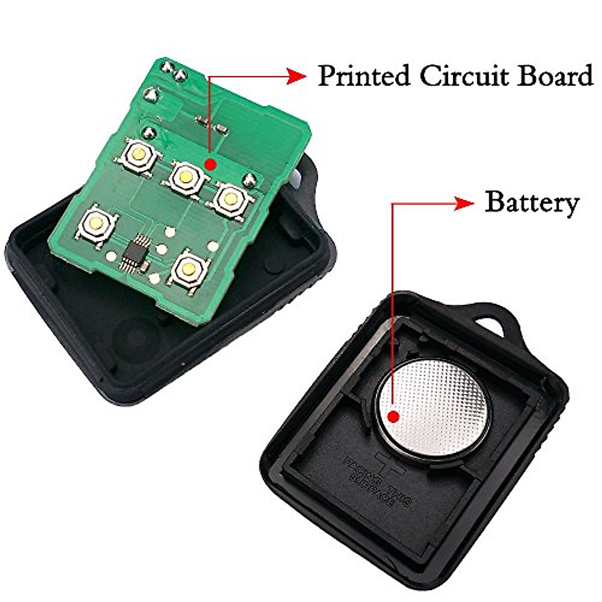 BESTHA 2 Key Fob Replacement FCC ID: CWTWB1U212 CWTWB1U331 GQ43VT11T CWTWB1U345 for Ford Lincoln Mercury Mazda keyless entry remote