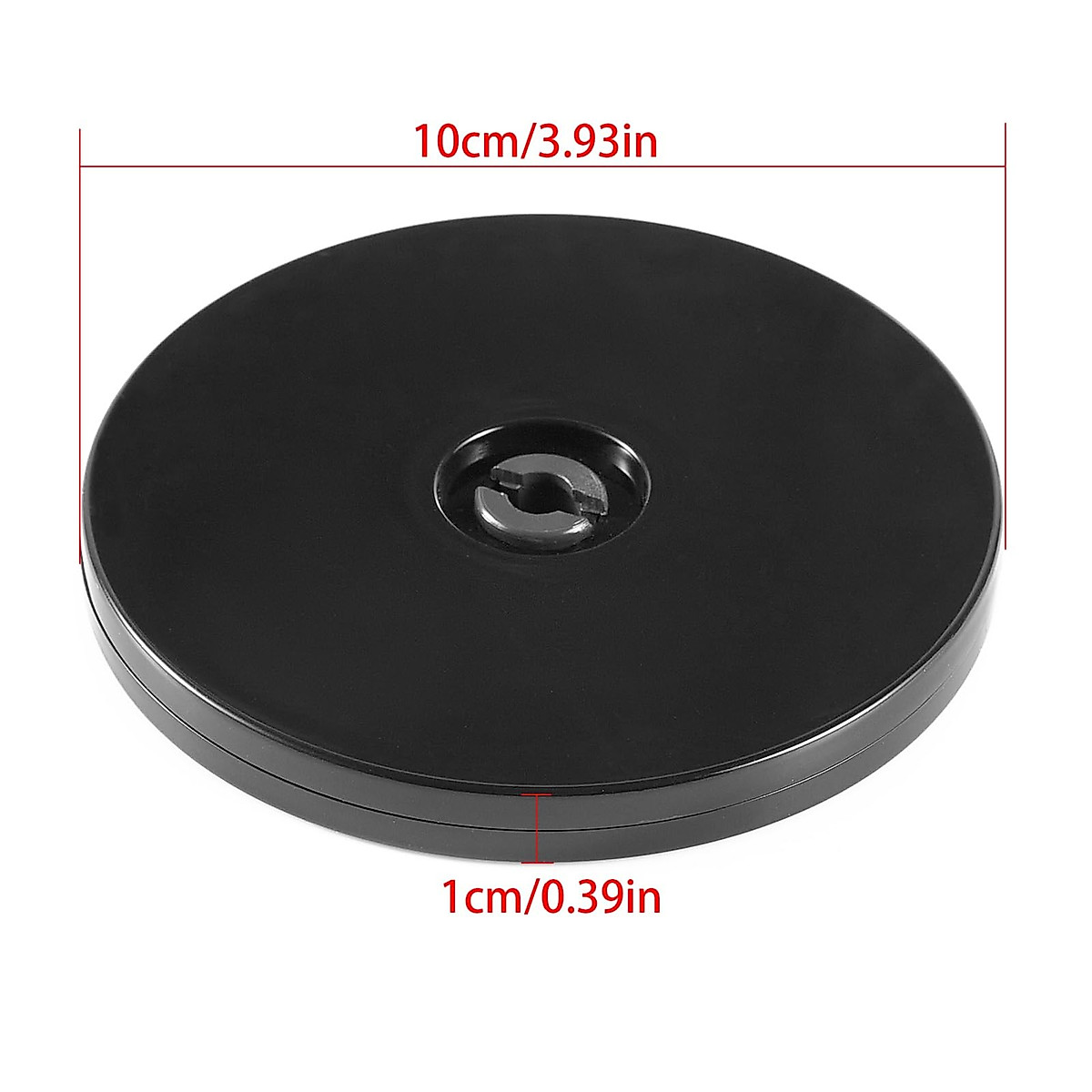 9 inch Lazy Susan Turntable Black Acrylic Ball Bearing Rotating Tray for Spice Rack Table Cake Kitchen Pantry Decorating TV Laptop Computer Monitor, 50-lb Load Capacity (360˚ Rotation)