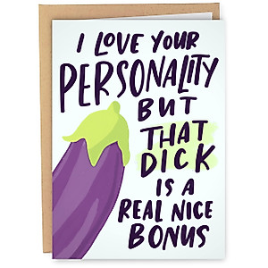 Sleazy Greetings Funny Valentines Day Cards For Him | Birthday Card For Men | Real Nice Bonus | Naughty Anniversary Cards For Husband