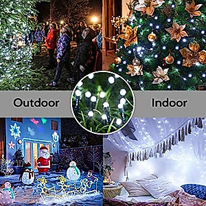 LIUPENGWEI Solar Lights Outdoor, 100LED~500LED Solar Garden Lights, 12M~52M Copper Wire Solar String Lights, Waterproof for Halloween, Christmas, Tree, Garden, Home, Wedding, Party Garden Ghost Light