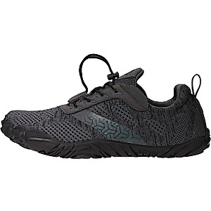 Joomra Minimalist Trail Running Tennis Shoes Size 9-9.5 Dark Grey Women Wide Camping Athletic Hiking Trekking Walking Toes Female Five Fingers Gym Workout Sneakers Footwear 40