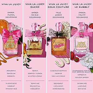 Juicy Couture Viva La Juicy Le Bubbly Eau De Parfum, Travel Size Luxury Women's Perfume with Notes of Champagne Inspired Pink Berries, Gardenia, Jasmine & Amber - Fruity & Sweet, EDP Spray, 0.33 Fl Oz