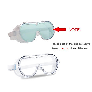 TGS 12 Pack Safety Goggles Anti Fog Protective Safety Glasses Over Eyeglasses Scratch Resistant Protective Coating Eye Protection Clear, Vented Panoramic Lenses with Extreme Impact Resistance