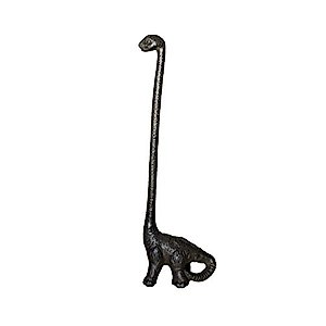 Dinosaur Cast Iron Paper Towel Holder - Sturdy and Functional - Cute Dinosaur Bathroom Decor - Dino Antique Rustic Décor Home Stand - Toilet Paper Stand by Sheff Store