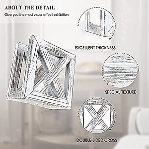 PUERSI Farmhouse Wooden Napkin Holder and Lazy Susan Turntable , Perfect for Table Centerpiece, Rustic Kitchen Decor for Counter