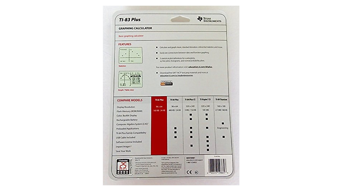 Texas Instruments TI-83 Calculator - Graph and Analyze Math