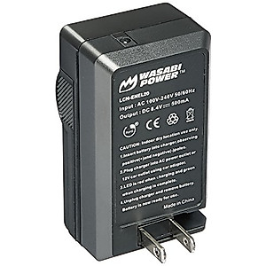 Wasabi Power Battery (2-Pack) and Charger for Nikon EN-EL20, Nikon EN-EL20a, Nikon Coolpix A, Nikon 1 AW1, Nikon 1 J1, Nikon 1 J2, Nikon 1 J3, Nikon 1 S1, Nikon 1 V3, and Blackmagic Pocket Cinema Camera