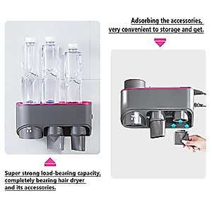 EID Smart Hand Dryer,Hair Dryer Holder for Dyson Hair Dryer Wall Mounted,Non-Perforated Organizer Holders for The Bathroom,Dual-Purpose for Storage Rack and Hand Dryer