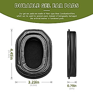 ZOHAN EP03 Gel Ear Pads for Walker’s Razor Earmuffs, Soft and Comfortable Replacement Gel Ear Cups with Sealed Bottom Shell