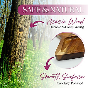 Koko Acacia Wood Serving Platter – Carved Wood Serving Tray – Rustic Platters for Serving Food, Cheese, Desserts - Wood Divided Tray - Fruit Tray, Veggie Tray, Snack Tray, Thanksgiving (14 x 10)