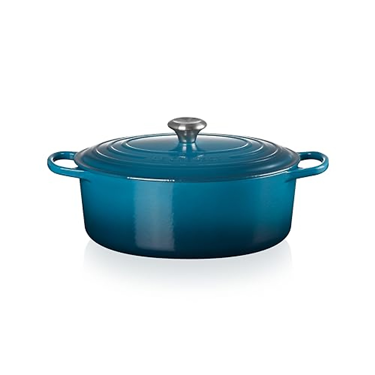 Le Creuset Enameled Cast Iron Signature Oval Dutch Oven, 6.75 qt., Deep Teal