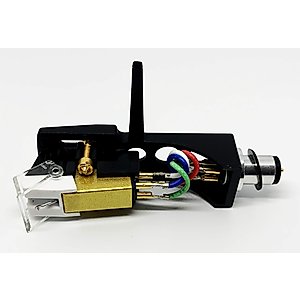 MagLite Cartridge and Stylus with Conical Needle and Black Headshell for Technics SL-1200, SL-1210, SL-1600