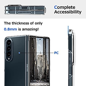 RLUYIDIKS for Samsung Galaxy Z Fold3 Case,Slim Hard PC Clear Protective Case,Wireless Charging Compatible 7.6inch Lightweight Slim Protective Case for Samsung Galaxy Z Fold 3 5G,Clear RUS02-08 CP