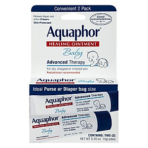 Aquaphor Baby Healing Ointment 0.35 Ounce 2 Count (10ml) (2 Pack)