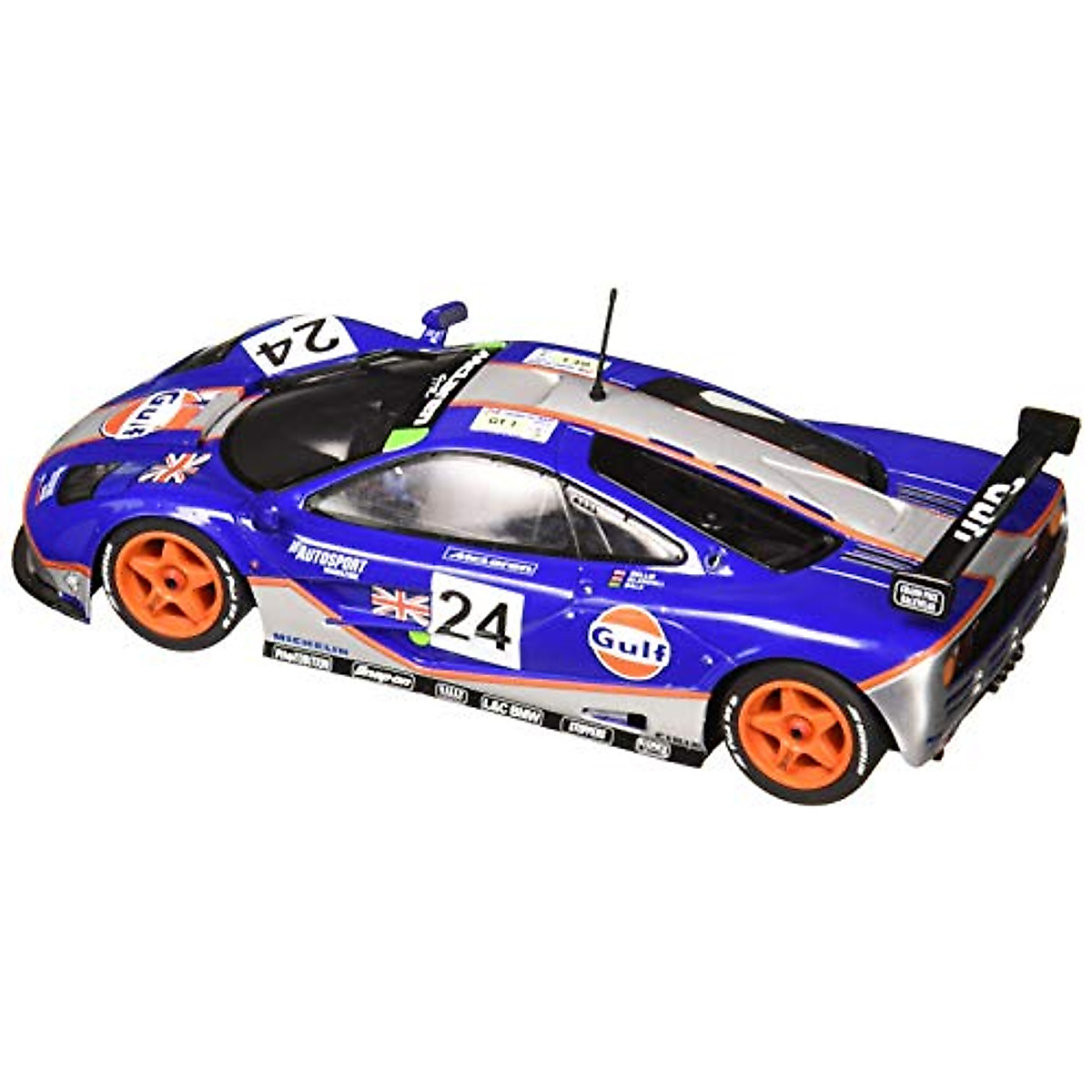 Scalextric McLaren F1 GTR Gulf Edition Le Mans 1995 1:32 Slot Race Car C3969, Blue/White & Orange