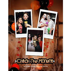 Cessfle Halloween Color Changing Cups with Lids and Straws, 6 Pack 24oz Plastic Halloween Tumblers Set Halloween Bulk Party Cups, Reusable Cups with Lids and Straws for Halloween Party Favors…