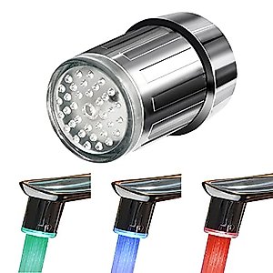 Betus Water Faucet Temperature Sensor - 3-Color LED Fancy Gradient Thermal Detector Color Changing Faucet by Varied Water Temperature - Utility Sink Tap Replacement Part for Kitchen