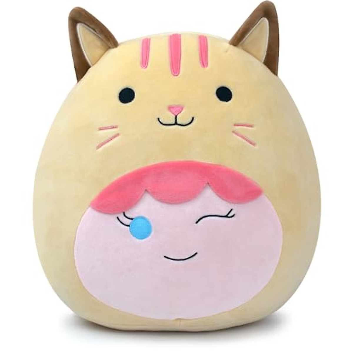 Terbaik 12Inch Cat Plush Pillow,Cute Cat Soft Plushies Squishy Cat Stuffed Animal Kawaii PlushToy Kitten Throw Pillow Decoration Kawaii Cat Plushies Gifts for Girls Boys