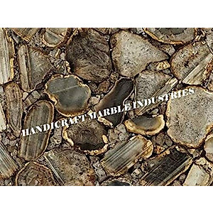 27" Inch Wild Agate Table, Agate Table, Round Agate Table, Brown Agate Table, Agate Side Table Top