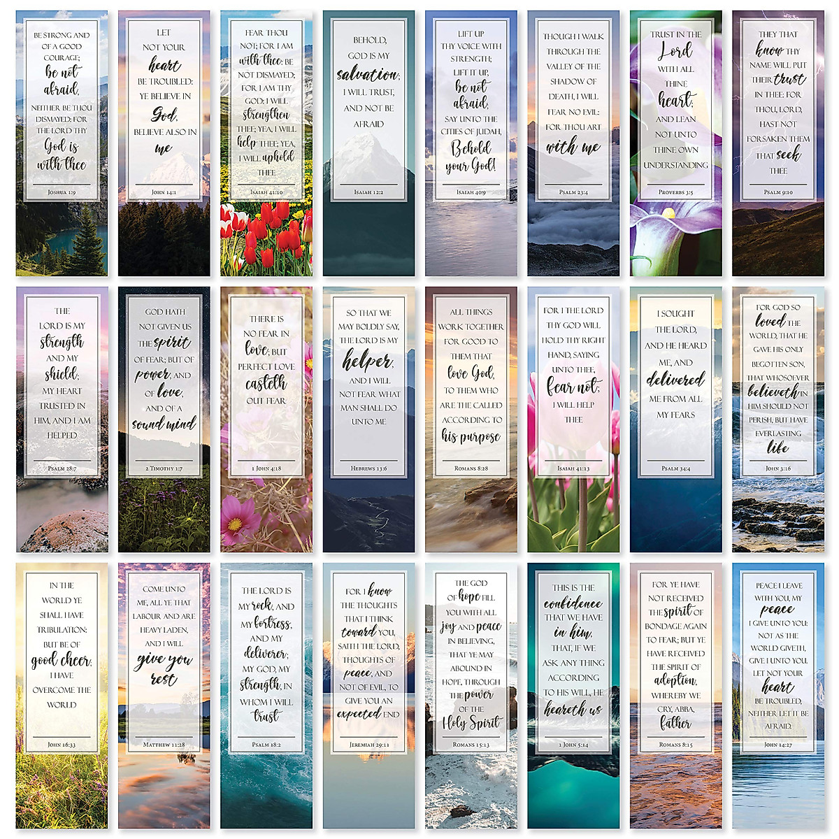 Be Not Afraid Bible Verse Bookmarks - Pack of 48